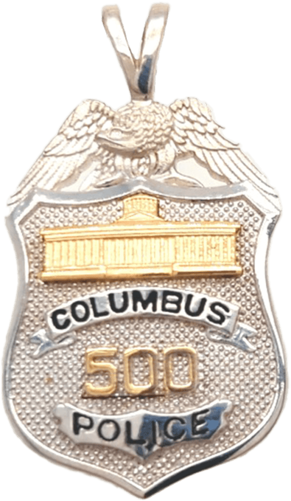 Columbus Police Badge one-of-a-kind replica piece by Overmyer Jewelers